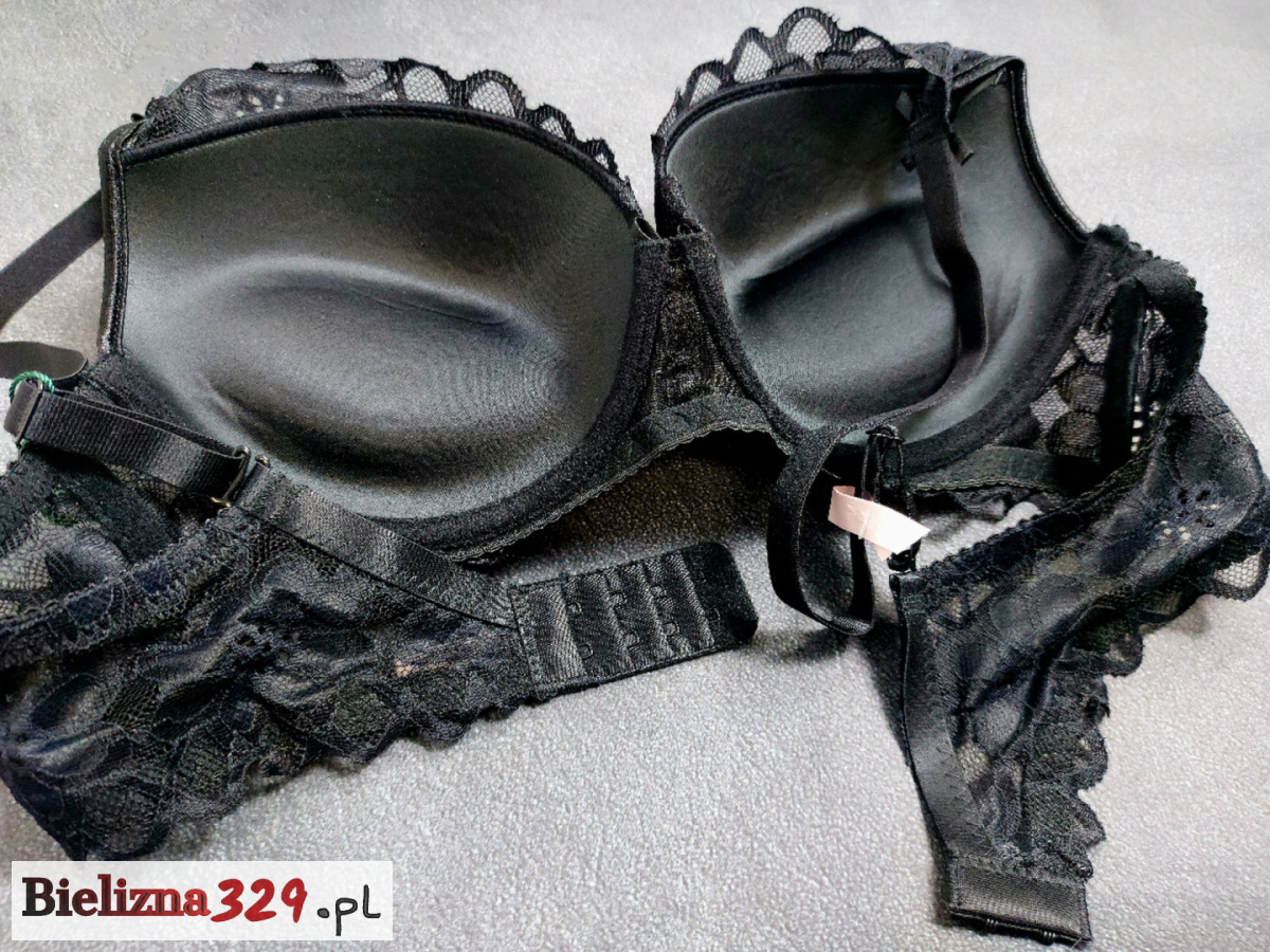 Stanik żelowy push up kolor czarny rozmiar 75c, 80c, 85c, 90c | Bielizna329